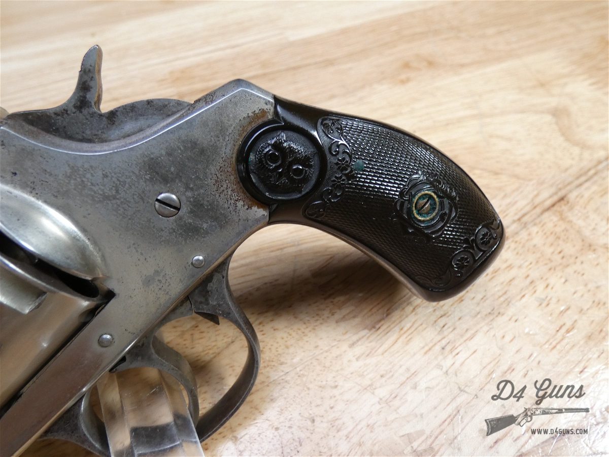 Iver Johnson Safety Hammerless Owl Head - .38 S&W - Top Break - Nickel ...