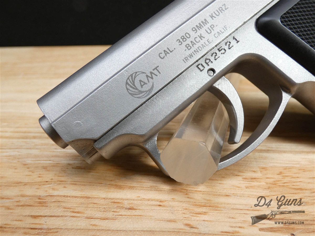 AMT Backup - .380 ACP/ 9MM Kurz - Stainless - w/Mag - Irwindale - Semi ...