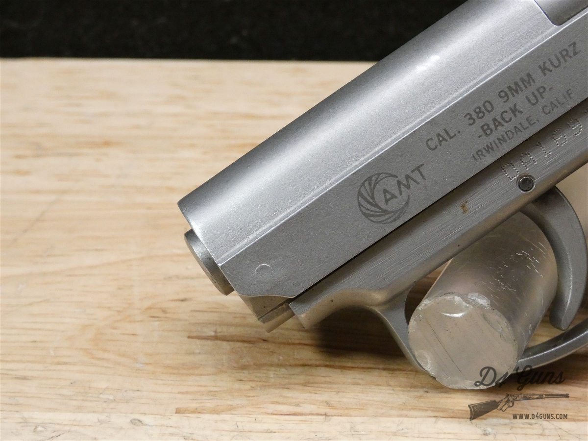 AMT Backup - .380 ACP - Stainless - CCW - 9mm Kurtz - w/ Mag - DAO ...