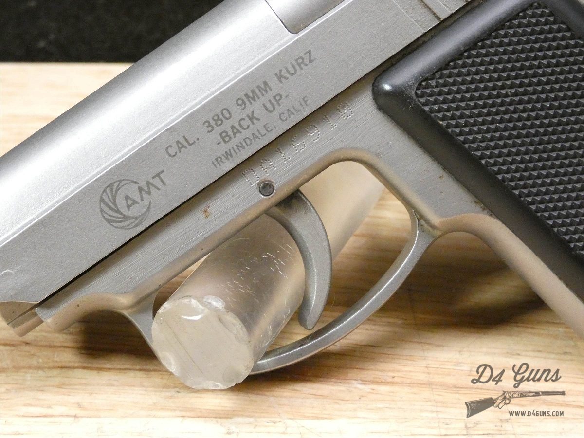 AMT Backup - .380 ACP - Stainless - CCW - 9mm Kurtz - w/ Mag - DAO ...