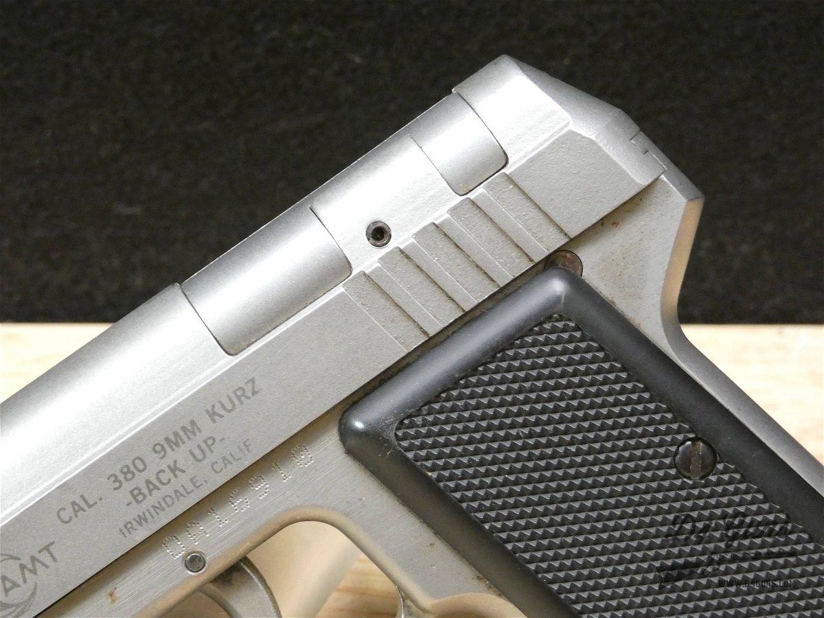 AMT Backup - .380 ACP - Stainless - CCW - 9mm Kurtz - w/ Mag - DAO ...