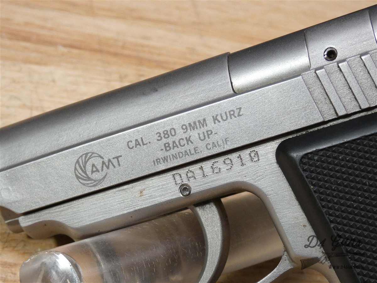 AMT Backup - .380 ACP - Stainless - CCW - 9mm Kurtz - w/ Mag - DAO ...