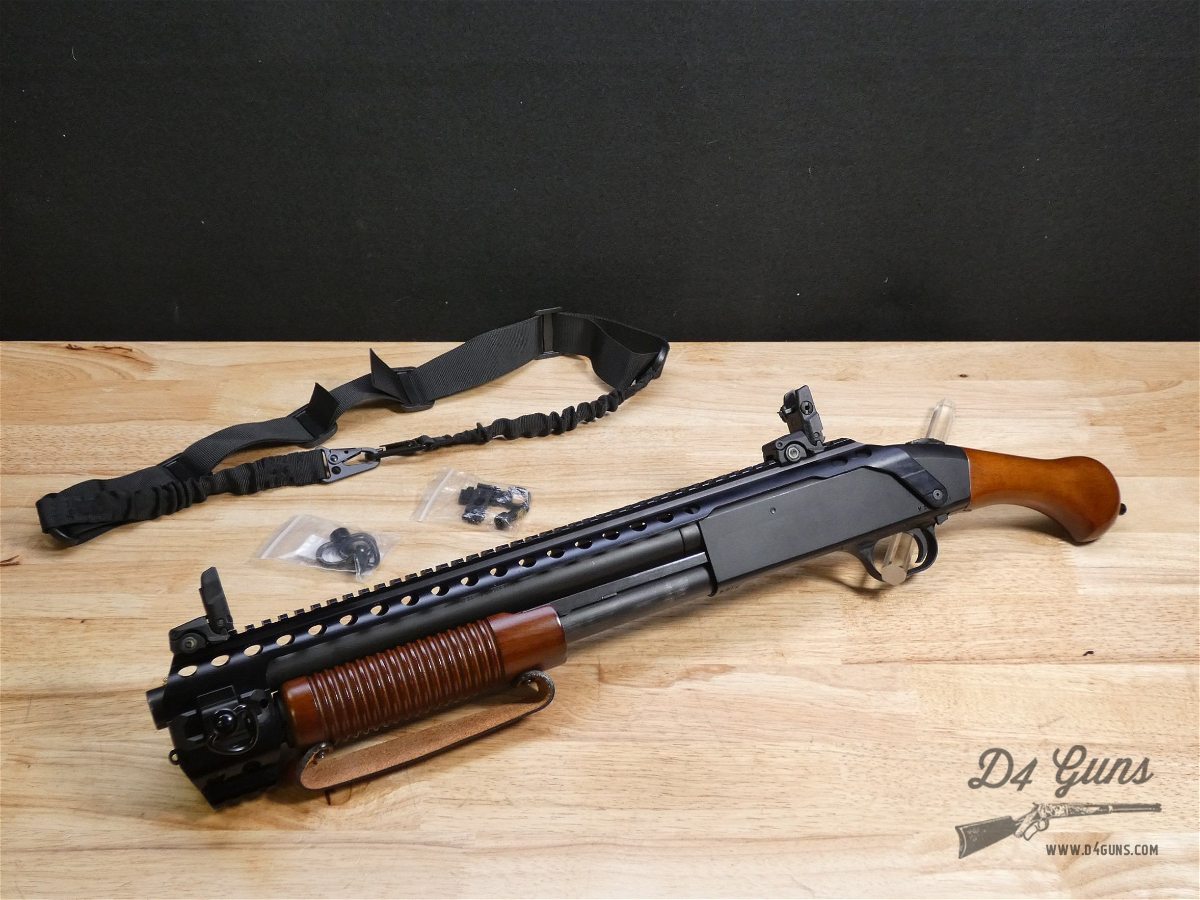 Mossberg 590 Nightstick Shockwave - 12ga - 12 GA- w/ Flip-up Sights ...