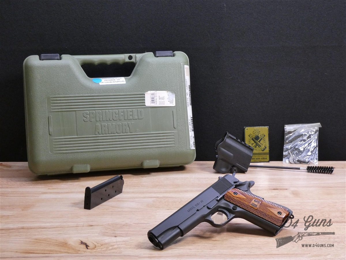 Springfield Model 1911-A1 - .45 ACP - w/ OG Case - Mil-Spec - Parkerized - Semi Auto Pistols at ...