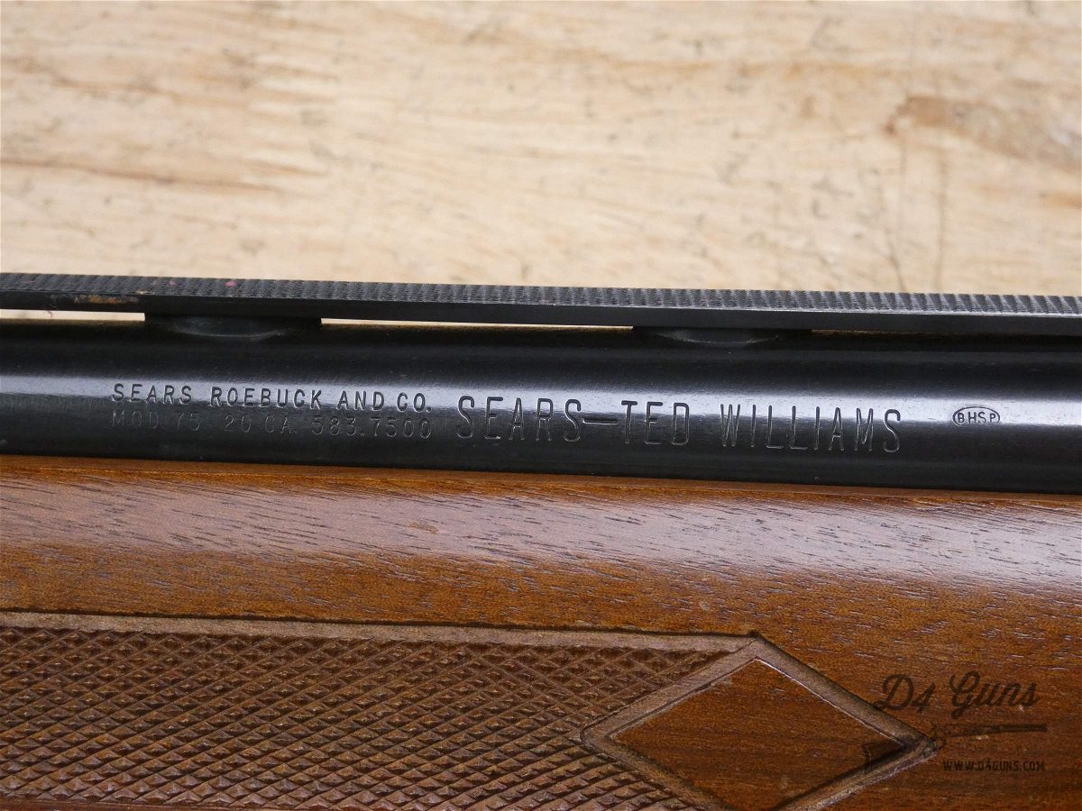 Sears Ted Williams Model 75 - 20 Gauge - Hi-Standard - Adj Choke ...