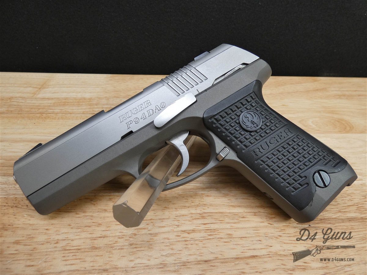 Ruger P94 DAO - 9mm - Stainless - Mfg. 1994 - P94DAO - w/ Case & 4 Mags ...