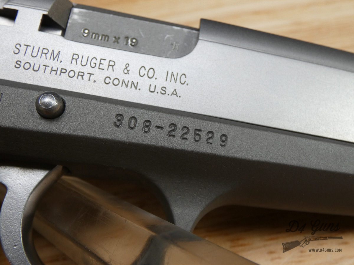 Ruger P94 DAO - 9mm - Stainless - Mfg. 1994 - P94DAO - w/ Case & 4 Mags ...