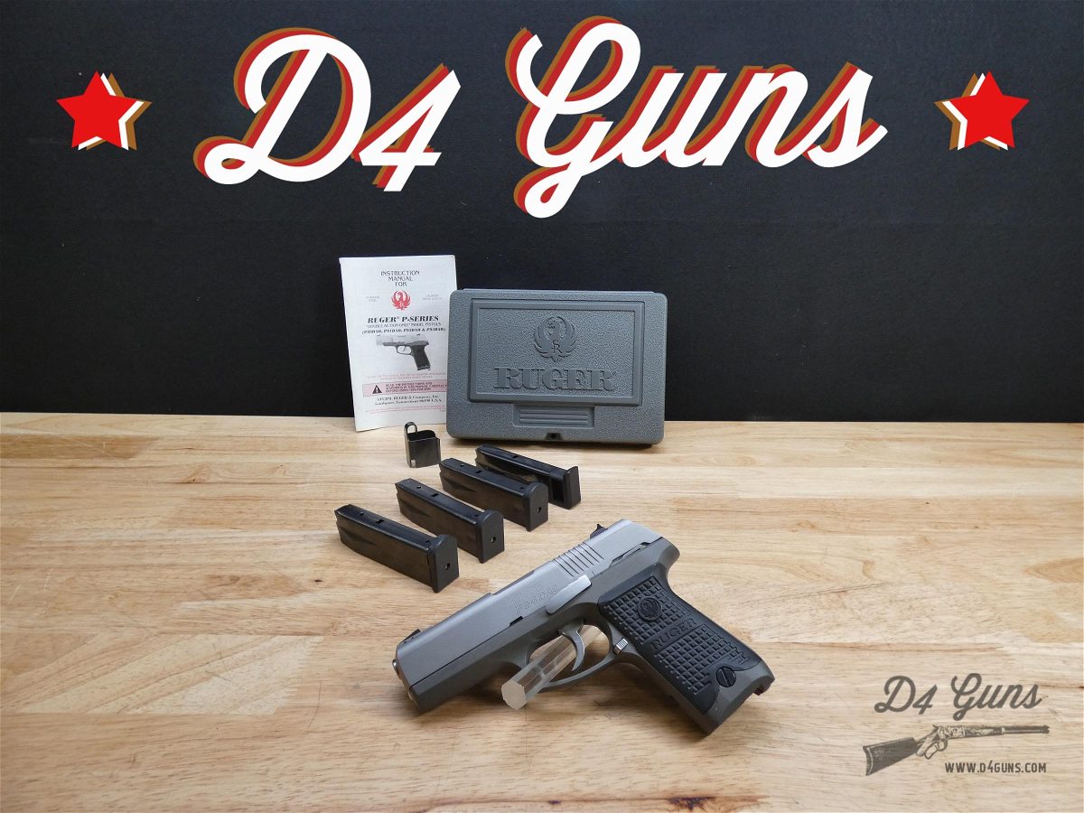 Ruger P94 DAO - 9mm - Stainless - Mfg. 1994 - P94DAO - w/ Case & 4 Mags ...