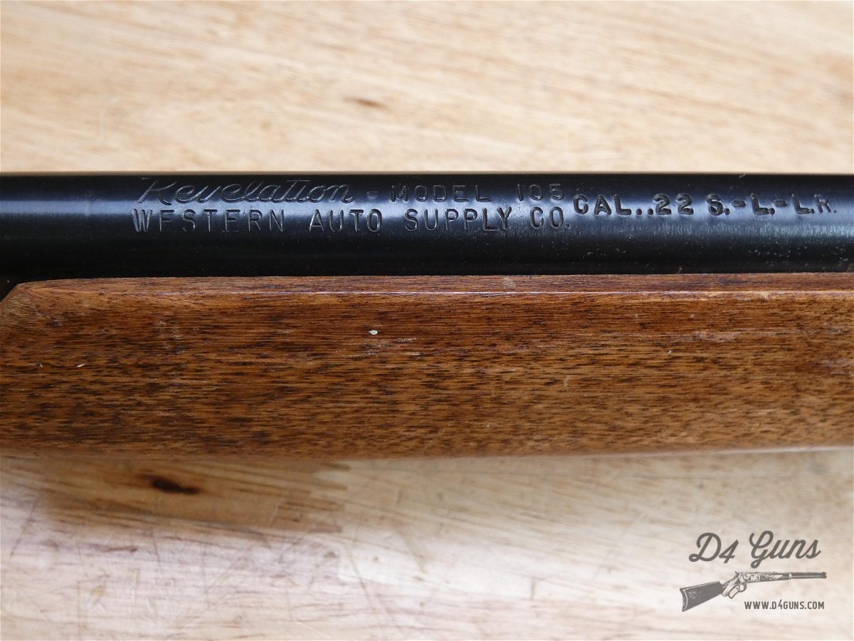 Western Auto Supply Revelation Model 105 - .22 S/L/LR - w/ Mag! - Bolt ...