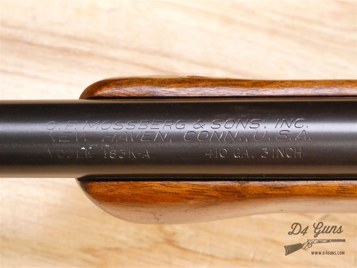 O.F. Mossberg & Sons, Inc. Model 183K-A - 410ga - 410 GA - 3in- Bolt ...