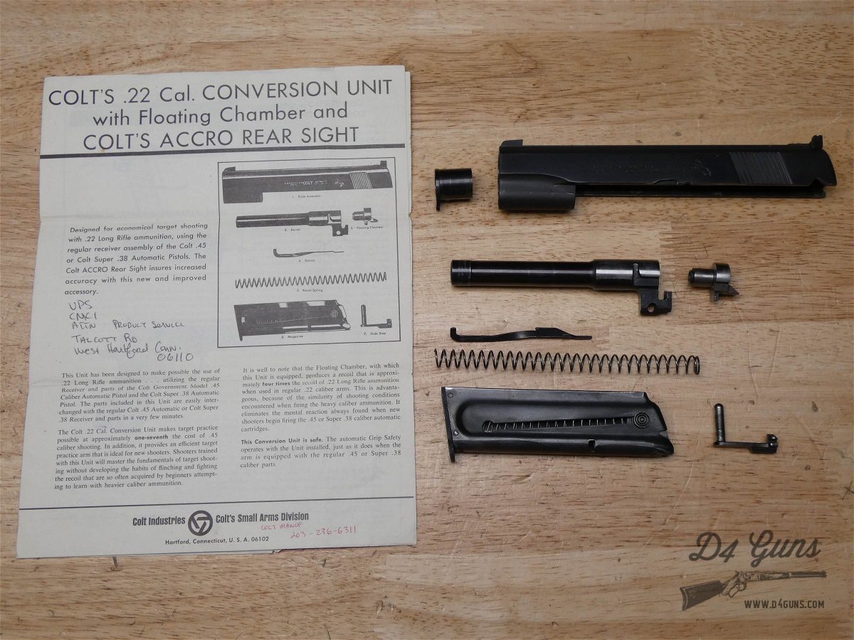 Colt .22 LR Conversion Unit - .45 / Super 38 Conversion Kit - Other ...