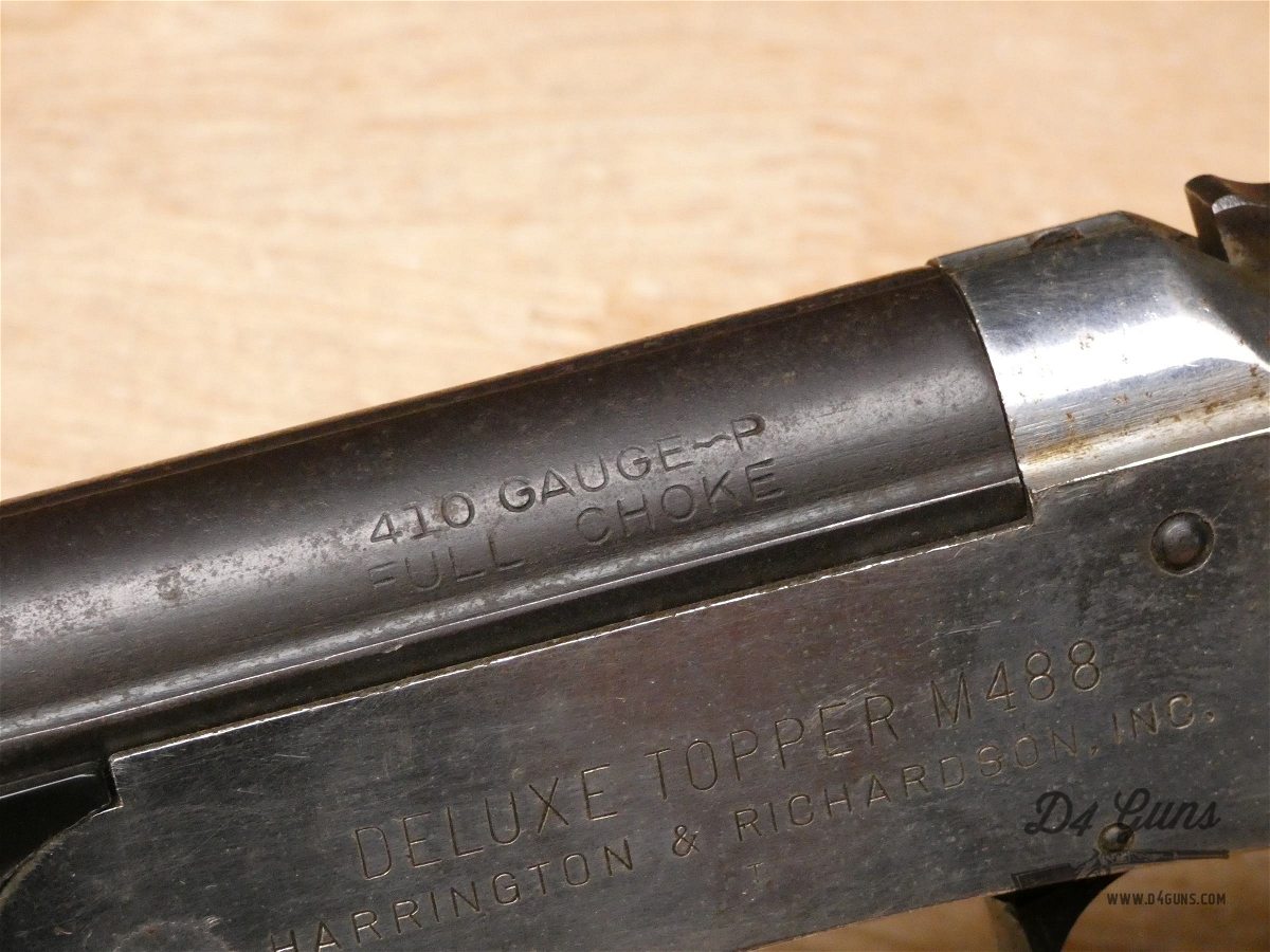 H&R Deluxe Topper M488 - .410 Bore - Harrington & Richardson - Nickel ...