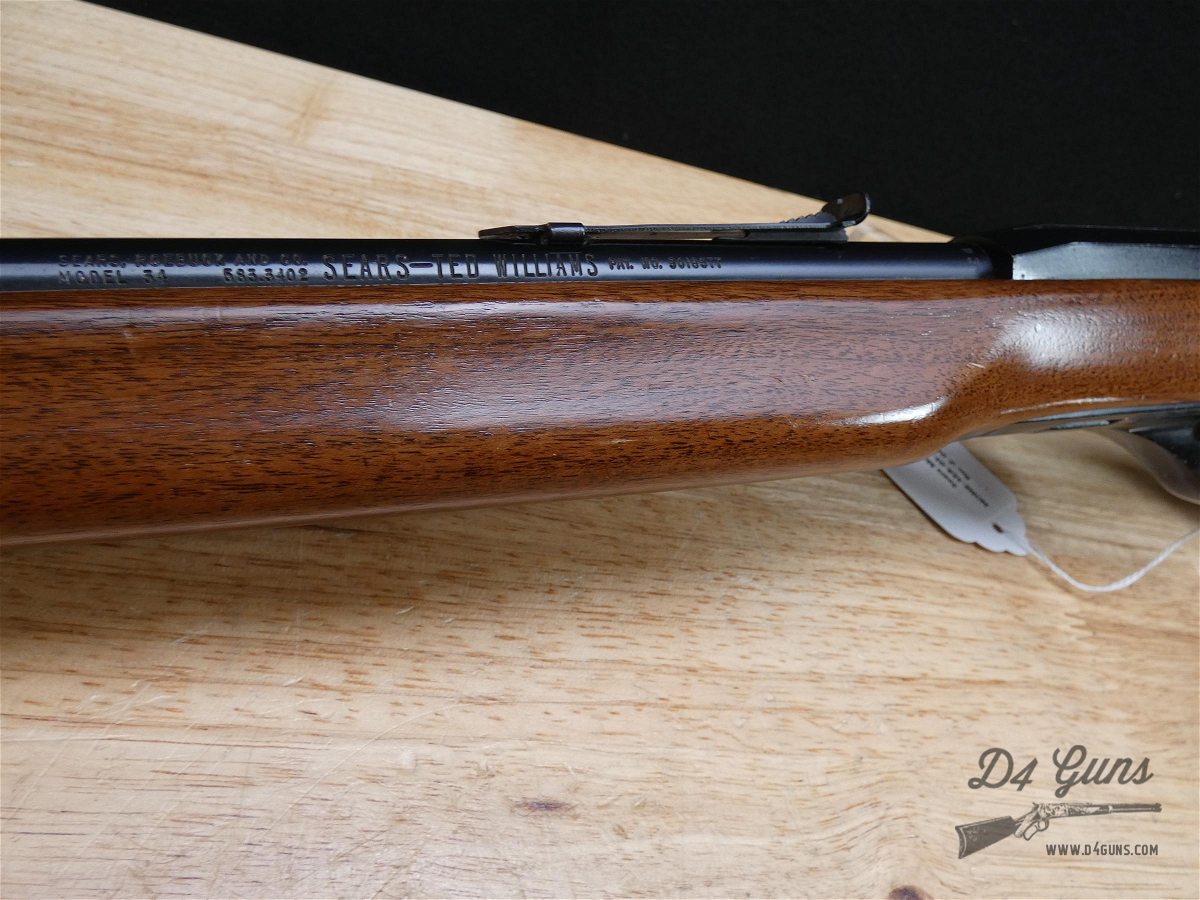 Sears Roebuck Model 34 - .22 S/L/LR - Semi Auto - Ted Williams ! 583. ...