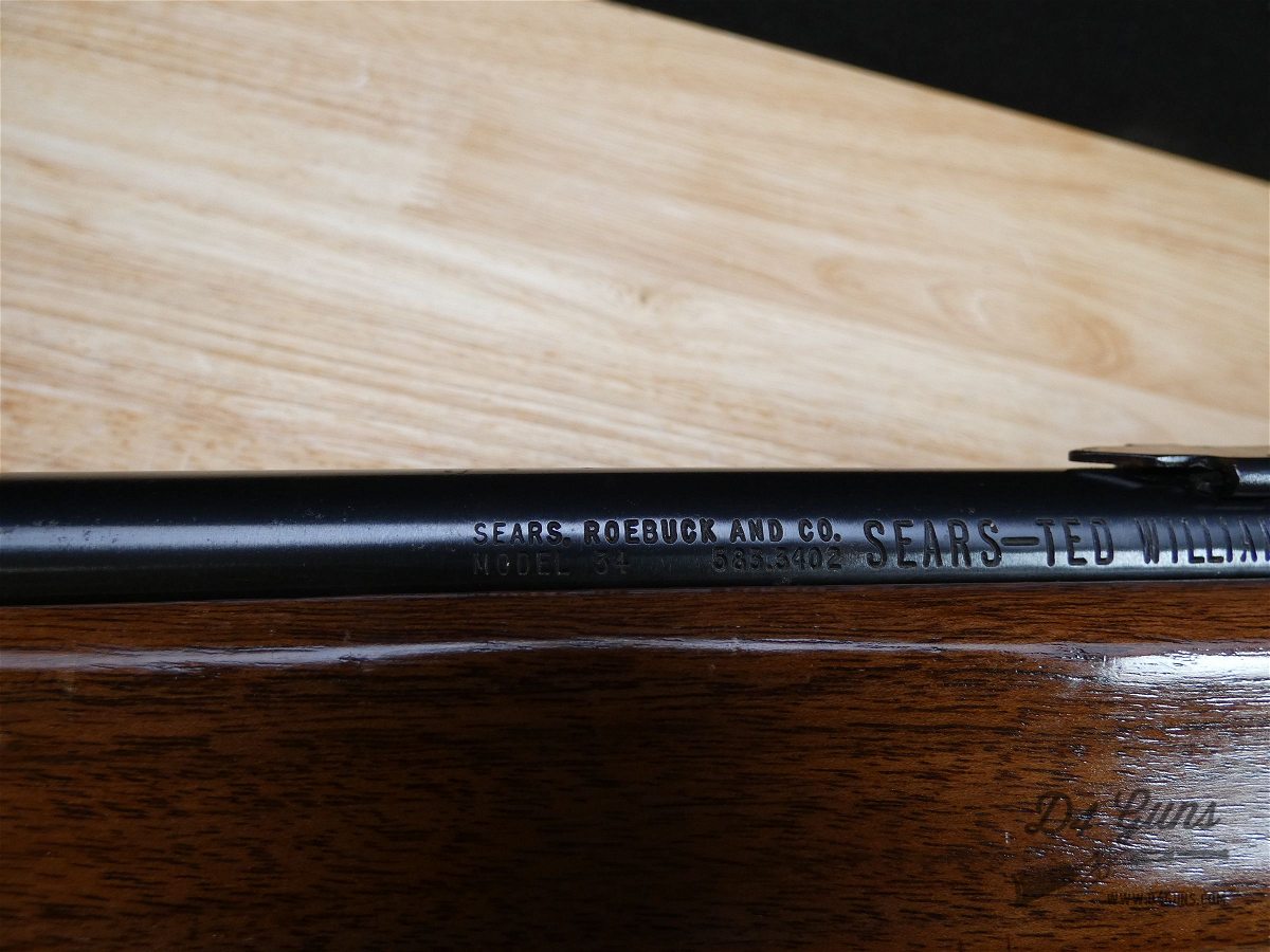 Sears Roebuck Model 34 - .22 S/L/LR - Semi Auto - Ted Williams ! 583. ...