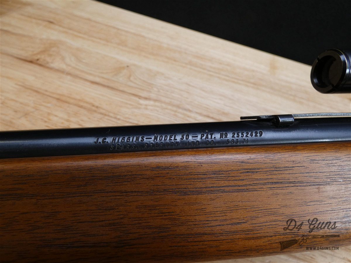 J.C. Higgins Model 30 - .22 LR - Sears Roebuck - W/4X Scope - Semi Auto ...