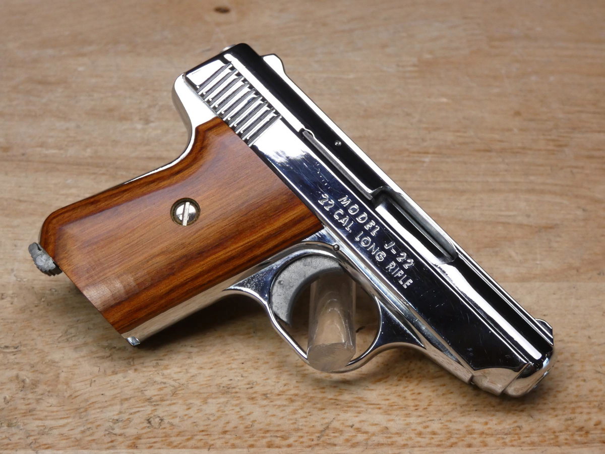 Jennings J-22 - .22 LR - J22 J 22 - Jimenez JA-22 - Chrome Finish & OG Box - Semi Auto Pistols ...