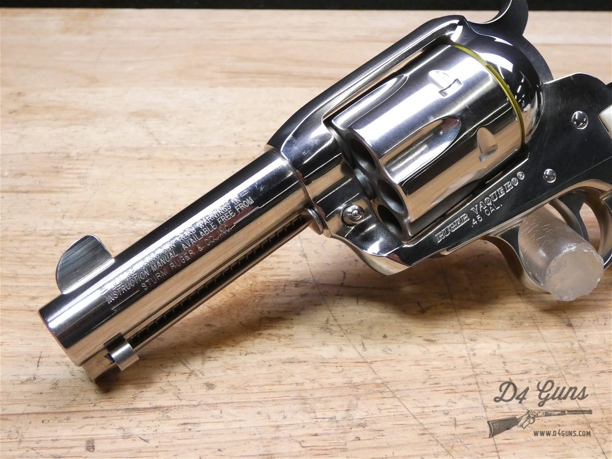 SCARCE Ruger Vaquero Sheriffs Model - .45 Colt - Stainless - OG Case ...