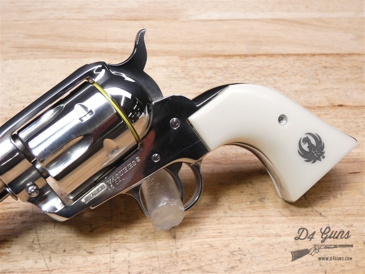 SCARCE Ruger Vaquero Sheriffs Model - .45 Colt - Stainless - OG Case ...
