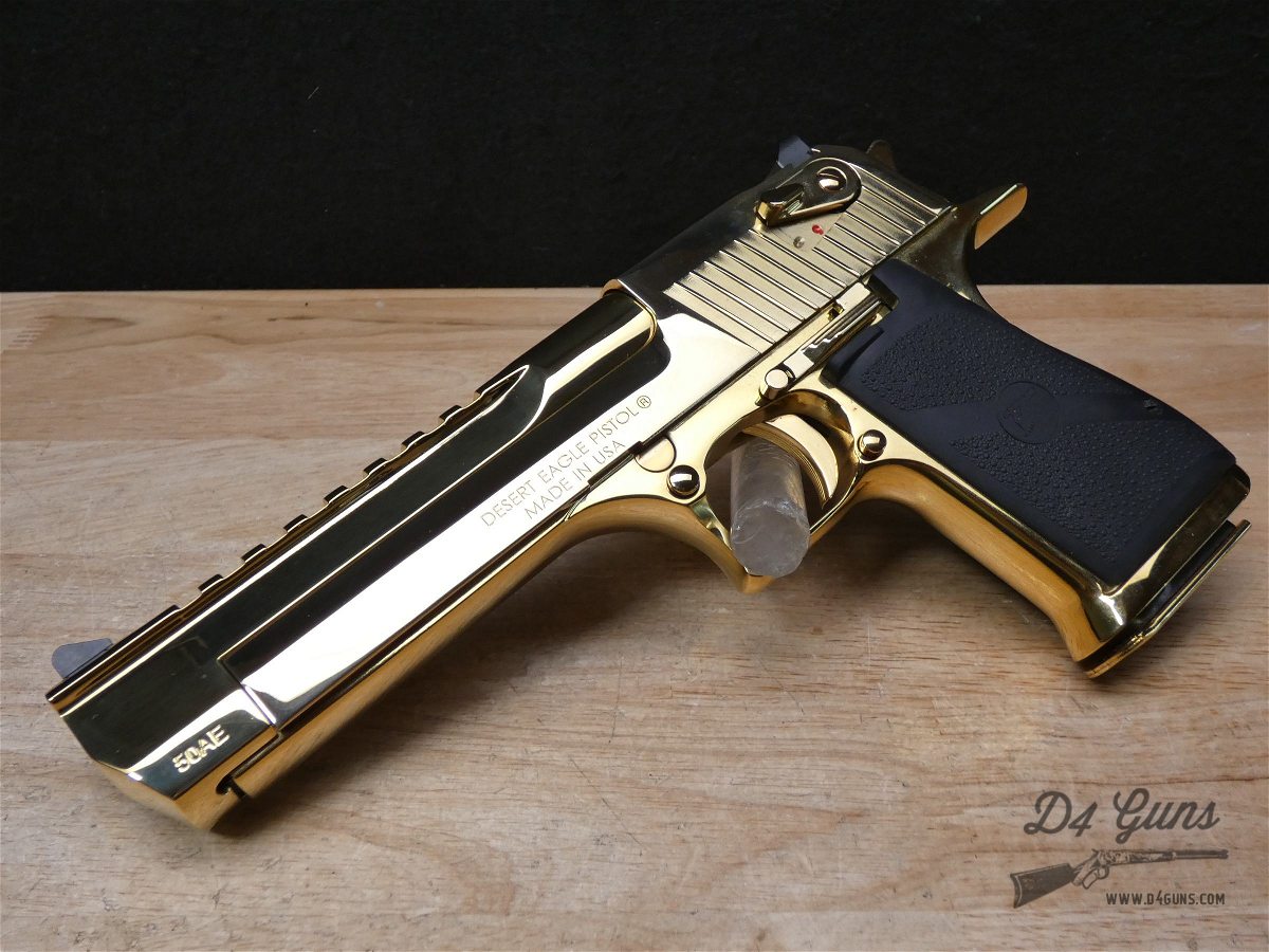 Magnum Research Desert Eagle MK XIX - .50AE - OG Case + More -Gold ...