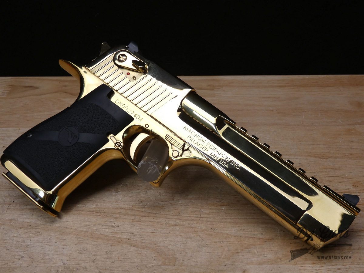 Magnum Research Desert Eagle MK XIX - .50AE - OG Case + More -Gold ...