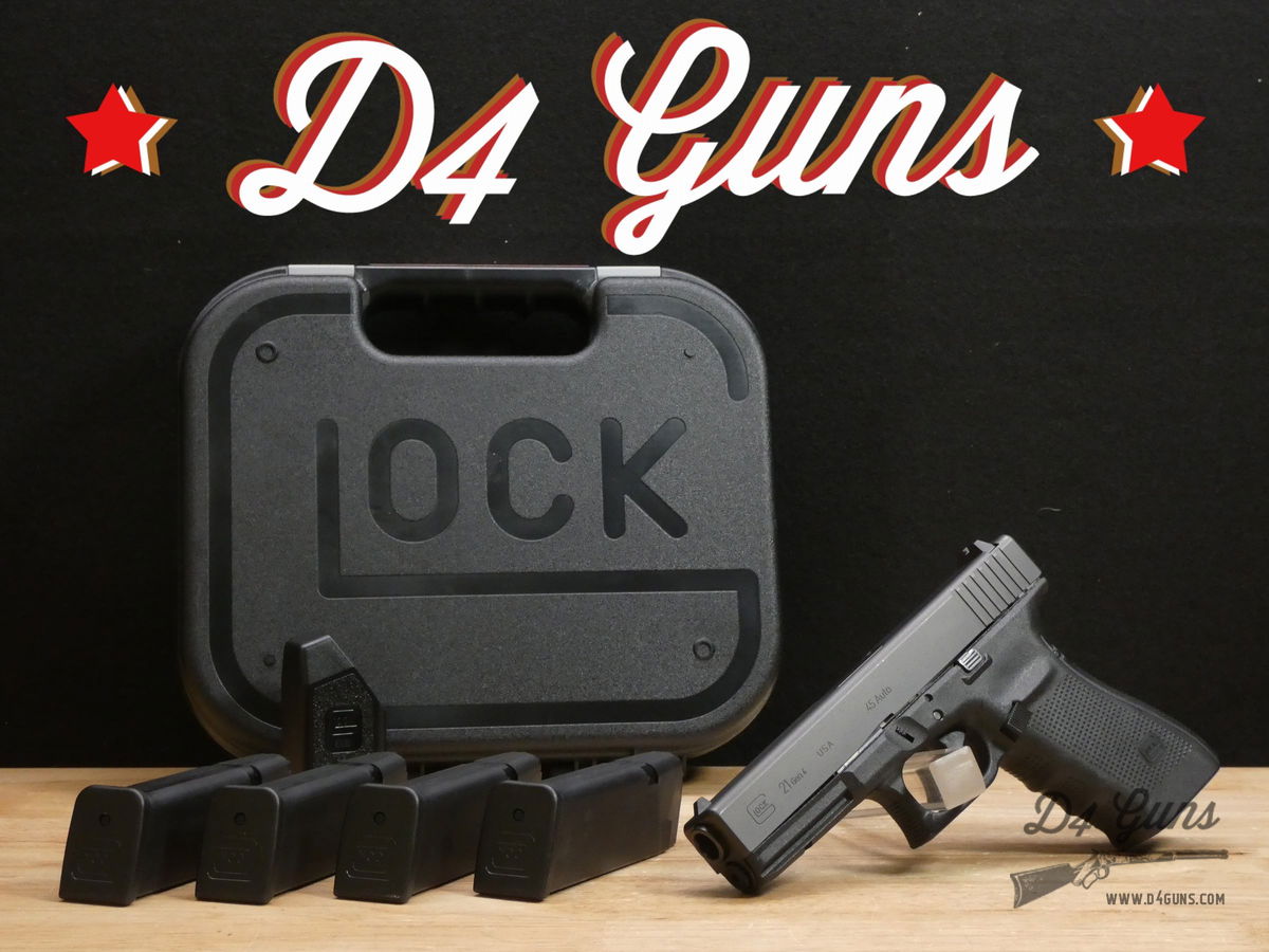 Glock 21 Gen 4 - .45 ACP - 45 Auto - OG Case & 4 Mags! - FACTORY NEW ...