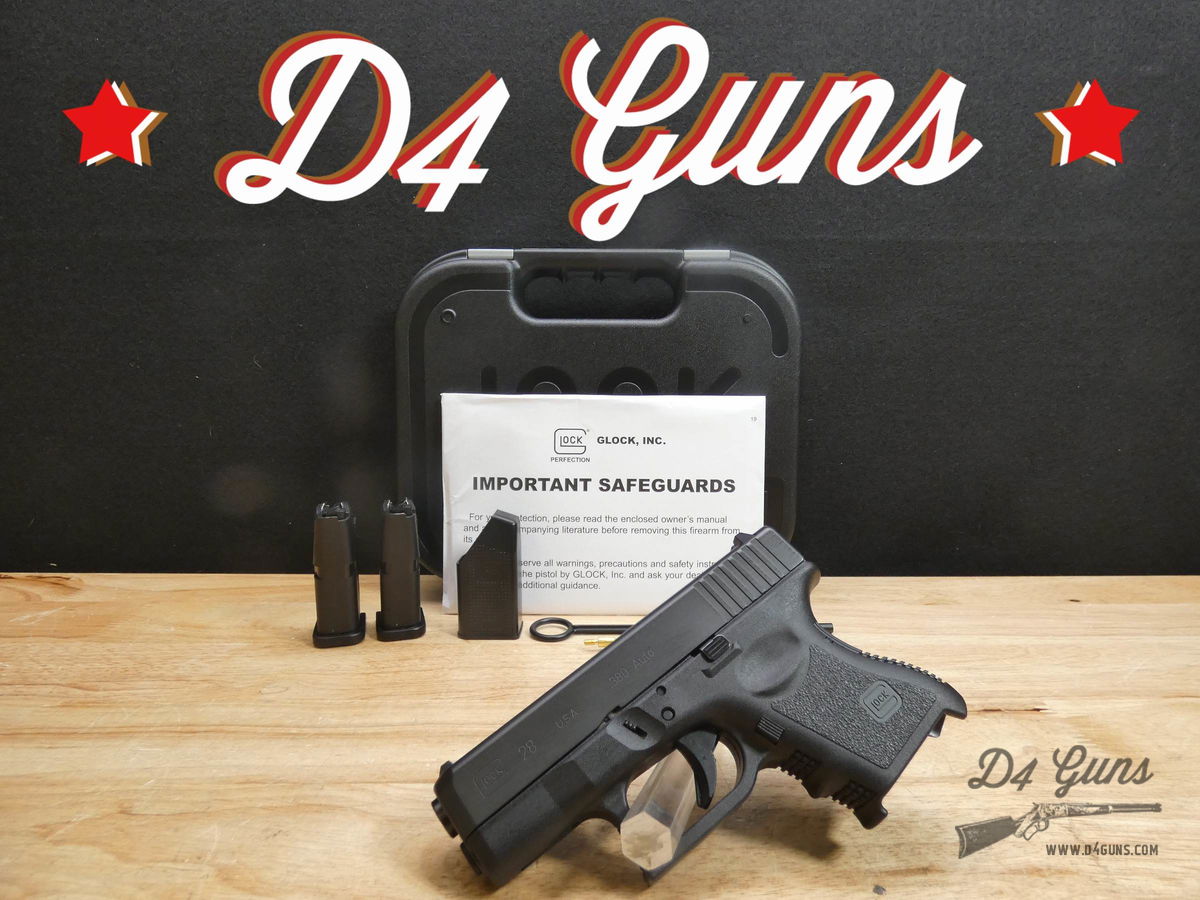 Glock 28 - .380 ACP - USA - G28 - w/ OG Case & 2 Mags - Dbl Stack - CCW ...