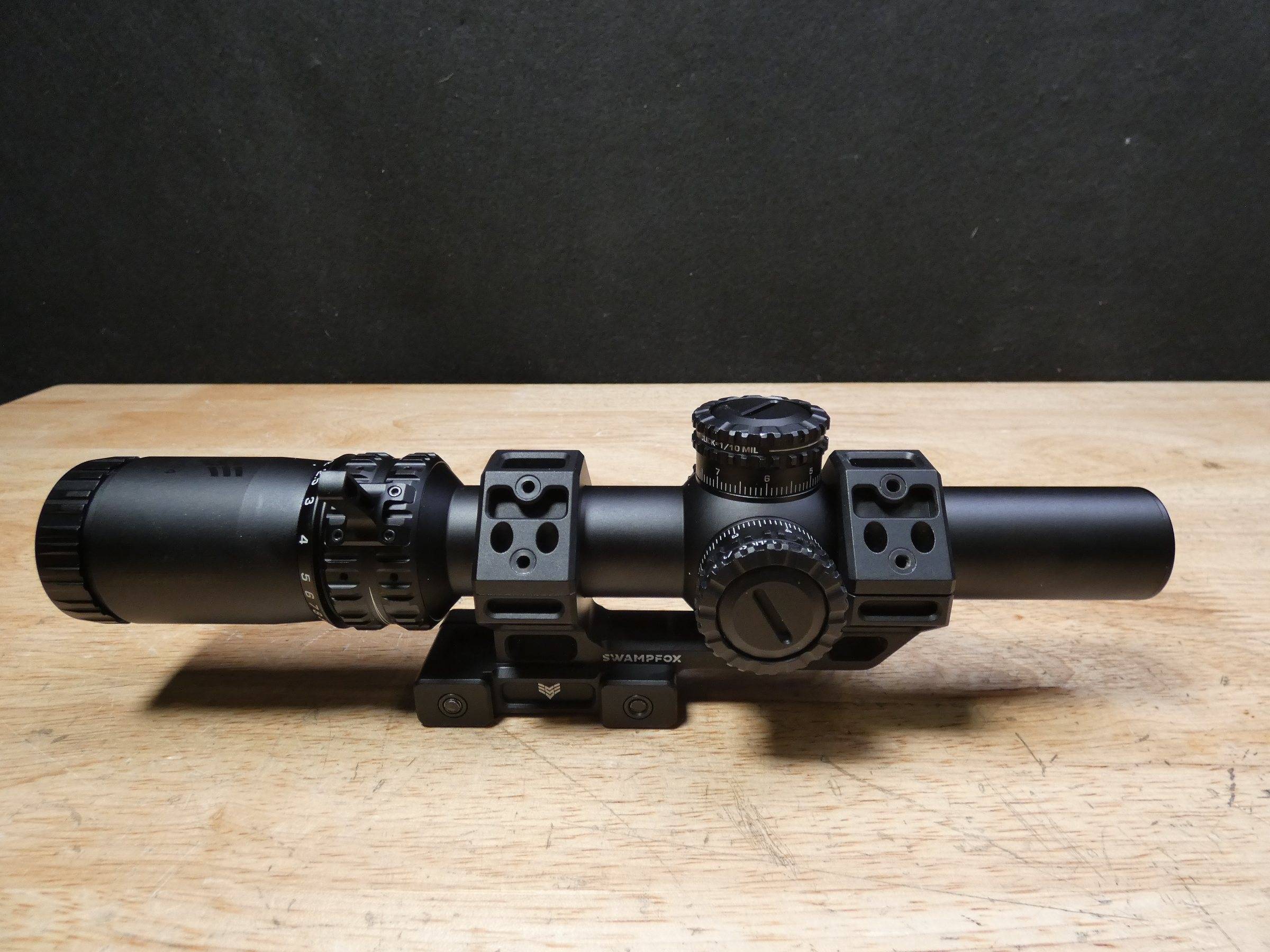 Swampfox Arrowhead 1-10x24 Rifle Scope - Cantilever Mount & Throw Lever ...