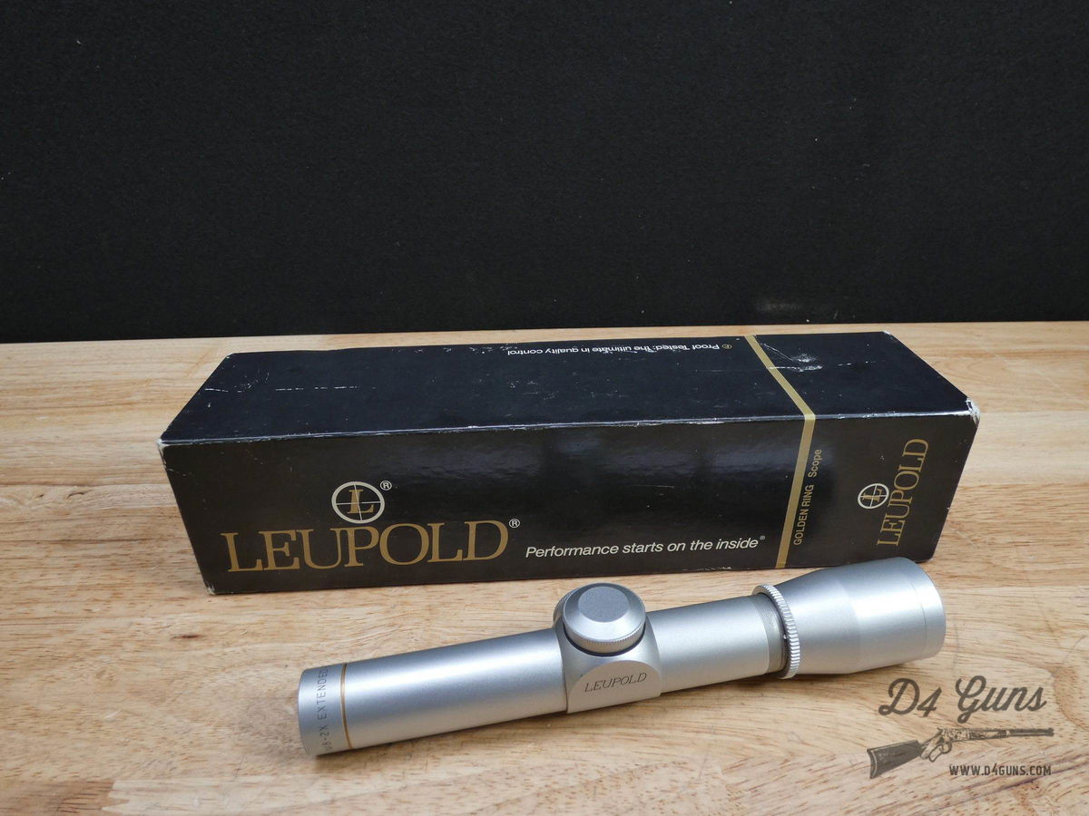 Leupold M8-2X Extended E.R. 2x20mm - Handgun Scope - Silver! - O - Gun ...
