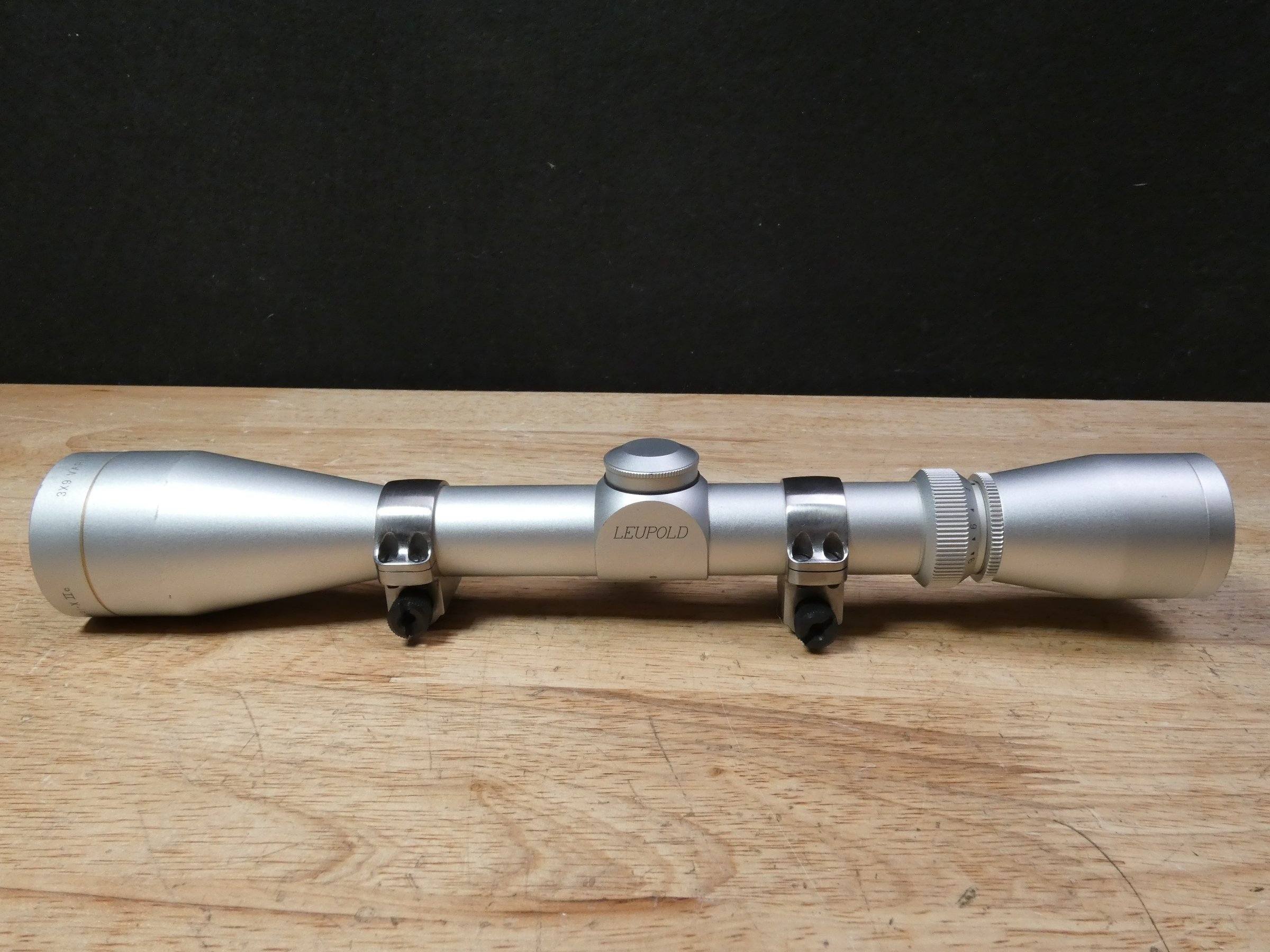 Leupold Vari-X IIc 3X9 Rifle Scope - Shiny Silver! - w/Ruger Rings! - O ...