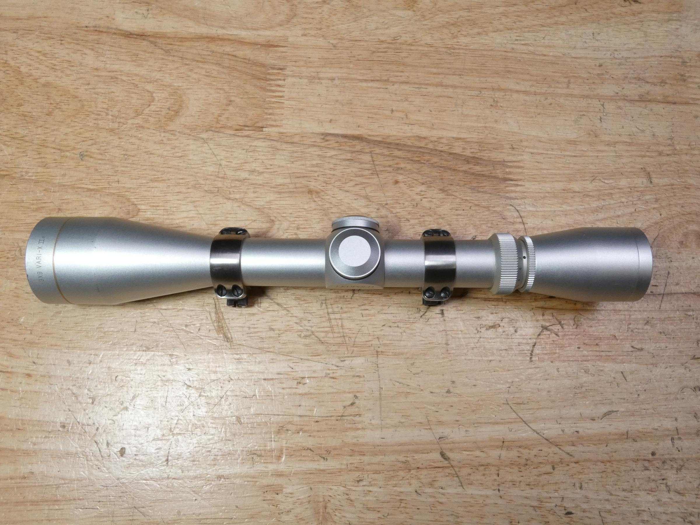 Leupold Vari-X IIc 3X9 Rifle Scope - Shiny Silver! - w/Ruger Rings! - O ...